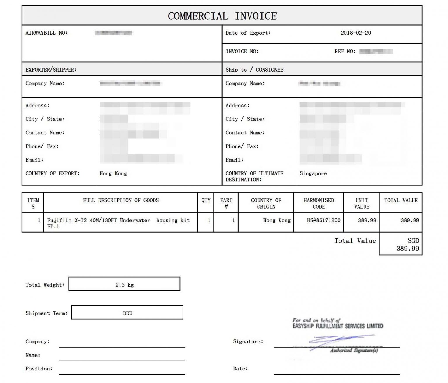Commercial Invoice & The importance of Commercial Invoice
